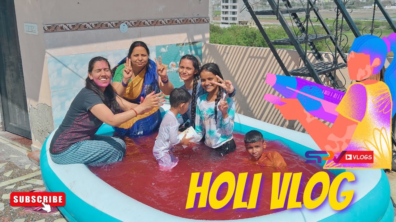 MY First Holi Vlog|Holi Vlog With family In Delhi||Meri Pahli Holi Vlog ...