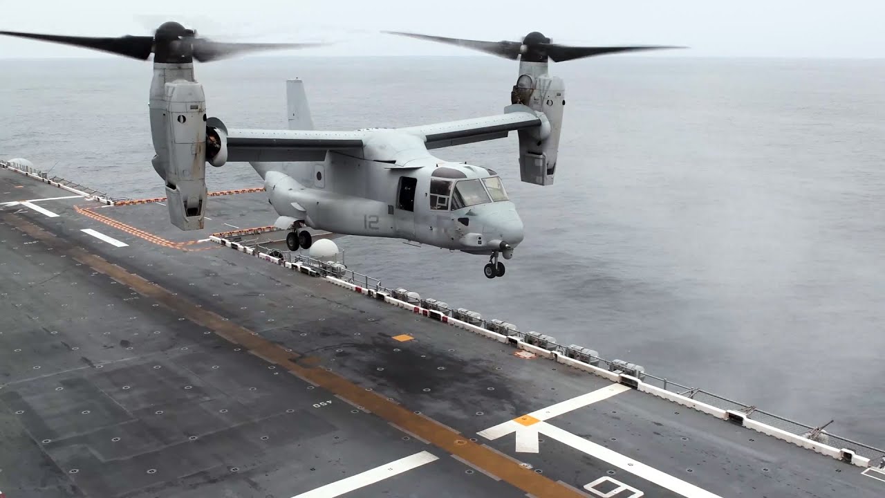 USS America Flight Deck VTOL Operations - YouTube