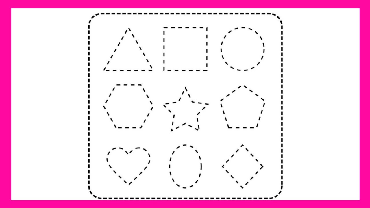 도형을 따라 그리고 색칠하기모양 배우기도형 영어단어 배우기 Coloring Shapes Learn Shapes Names