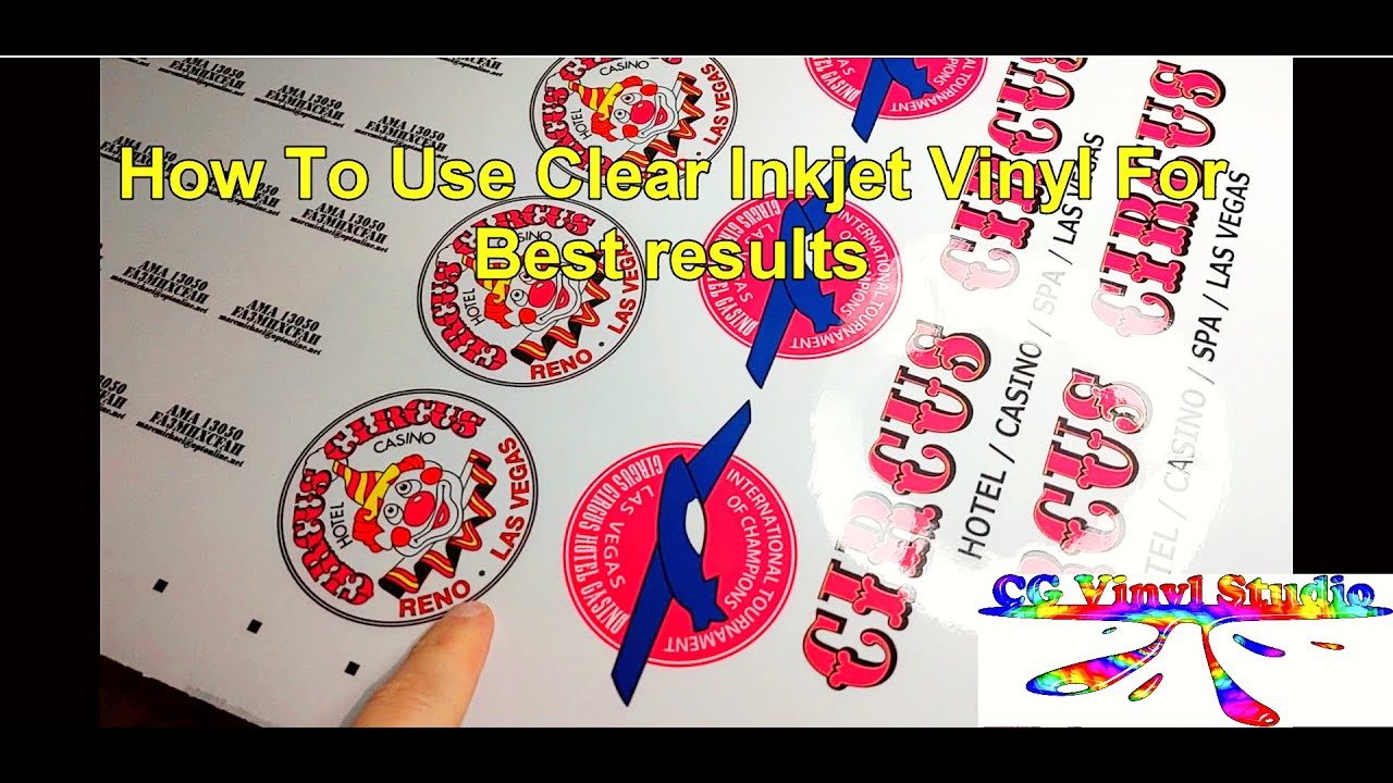 How To Use Clear Inkjet Printable Vinyl For Best Results.. - YouTube