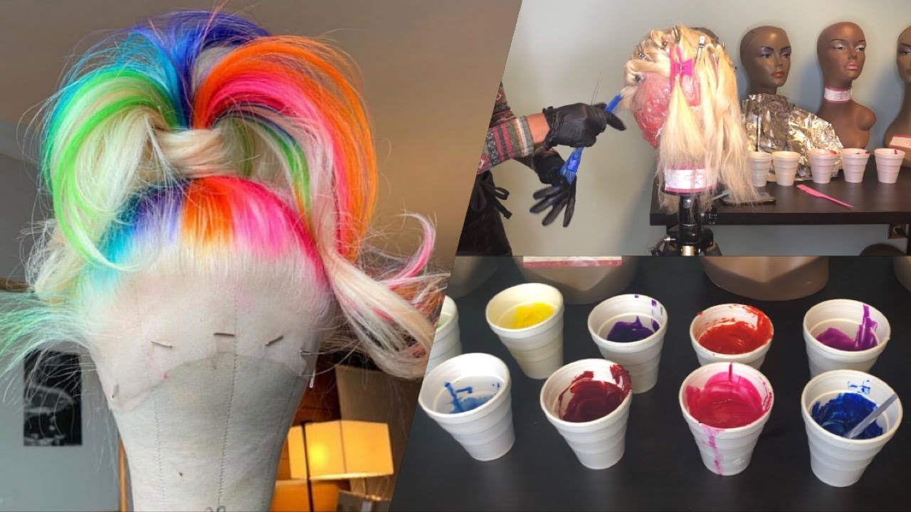 Arrogant Tae Inspired Rainbow Colored Wig ft The Janet Collection ...