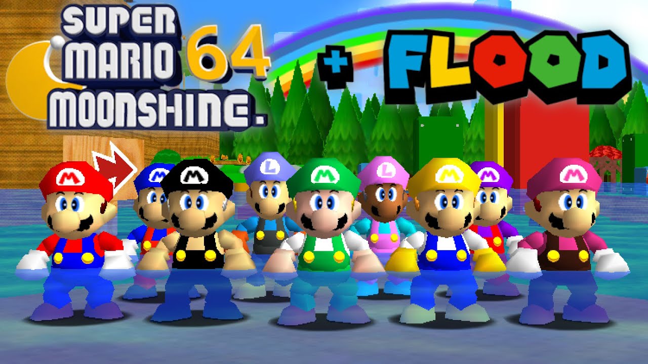Super Mario 64 Online - Flood + Super Mario 64 Moonshine (SM64ex coop ...