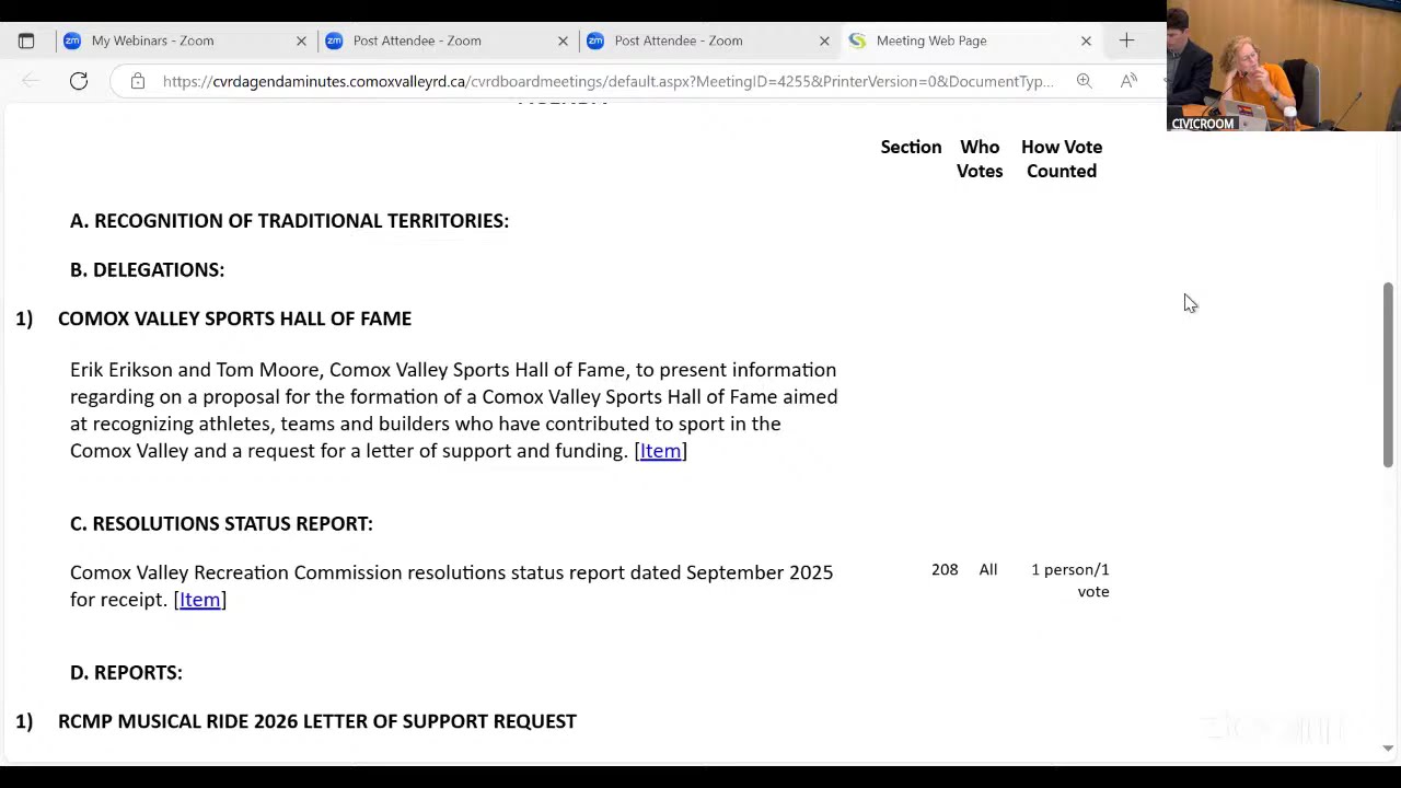Comox Valley Recreation Commission - September 16, 2025 - YouTube