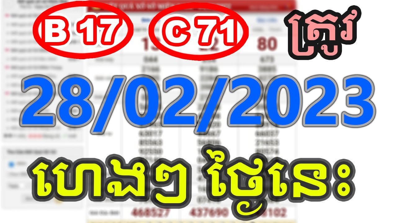 VN 24h Mien Nam lotto Today | តំរុយឆ្នោតយួនច្បាស់ៗ 28/02/2023 EP027 ...