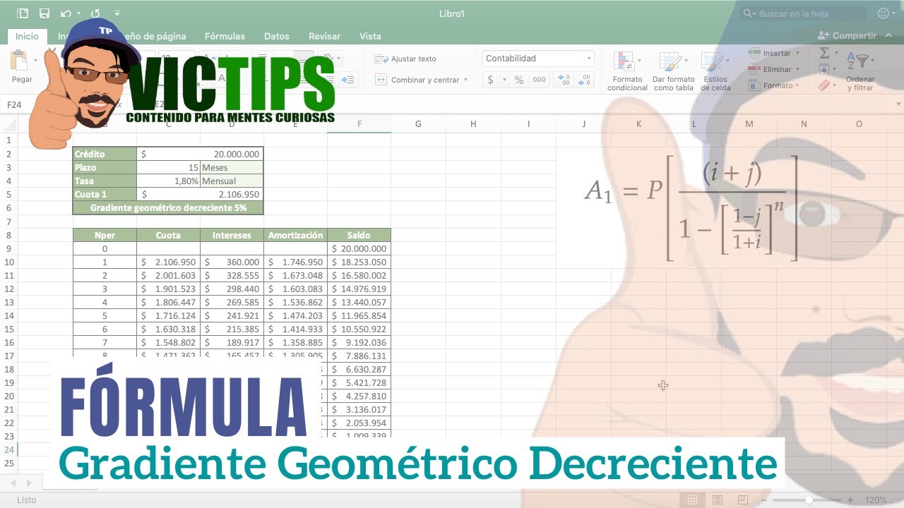 Fórmula para Encontrar la Primera Cuota de un Gradiente Geométrico ...