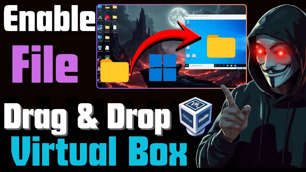 How to Enable drag and drop Option in Virtual box | 100% Working ...