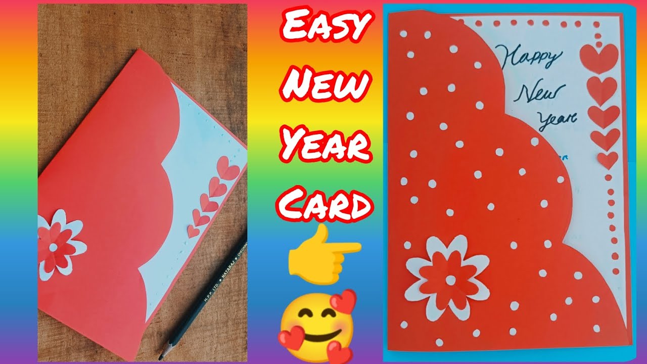 Easy New Year Greetings Card Making | Handmade New Year Card🥰 ...