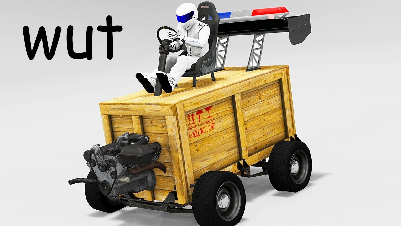 Craziest “Car” Mod Yet! 200 MPH Wooden Box With Ragdoll Driver ...