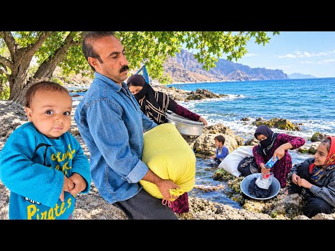 Nomadic life, both work and recreation in the heart of nature, a real and hard day