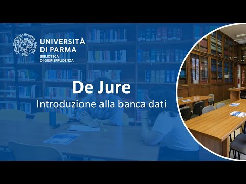 De Jure - Introduzione alla banca dati