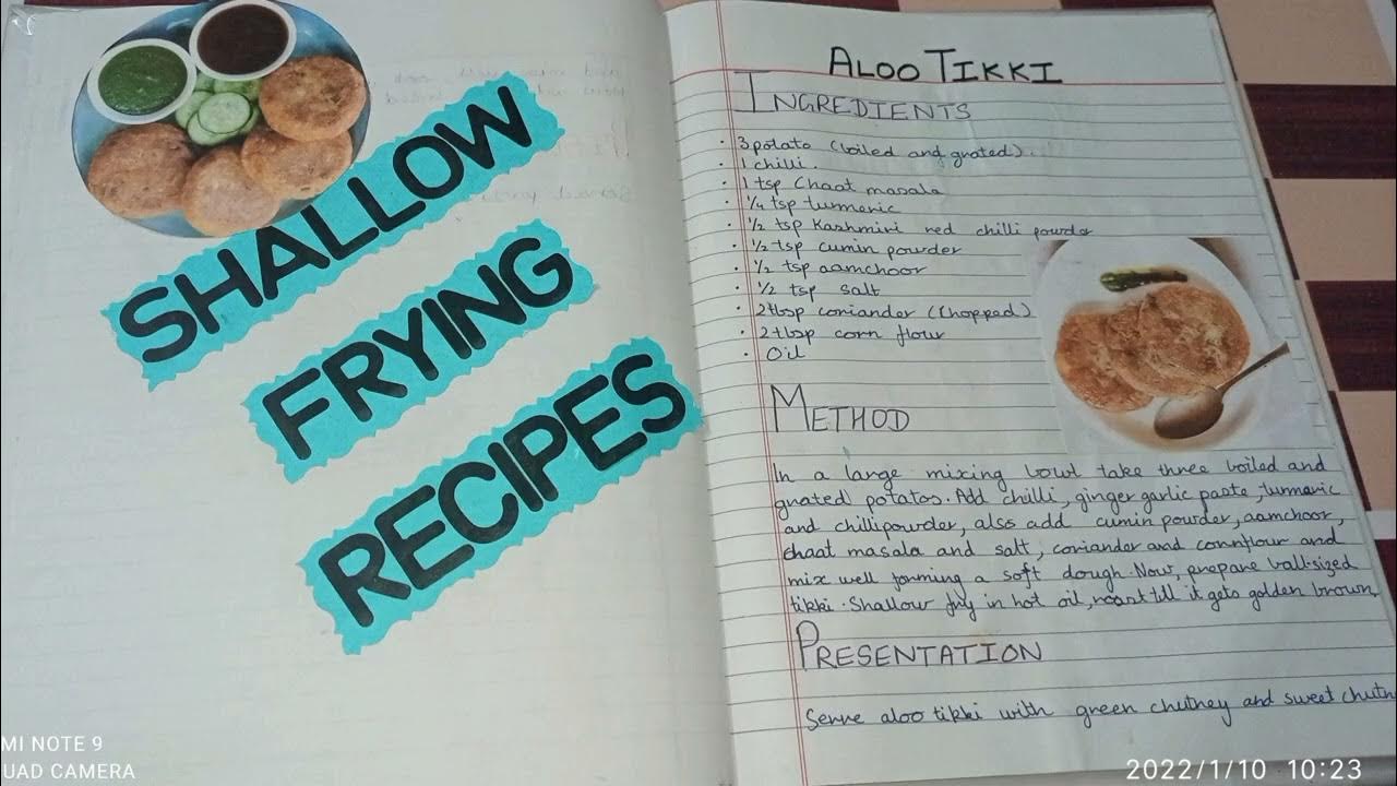 Recipe file | homescience recipe file | school project | recipe file ...