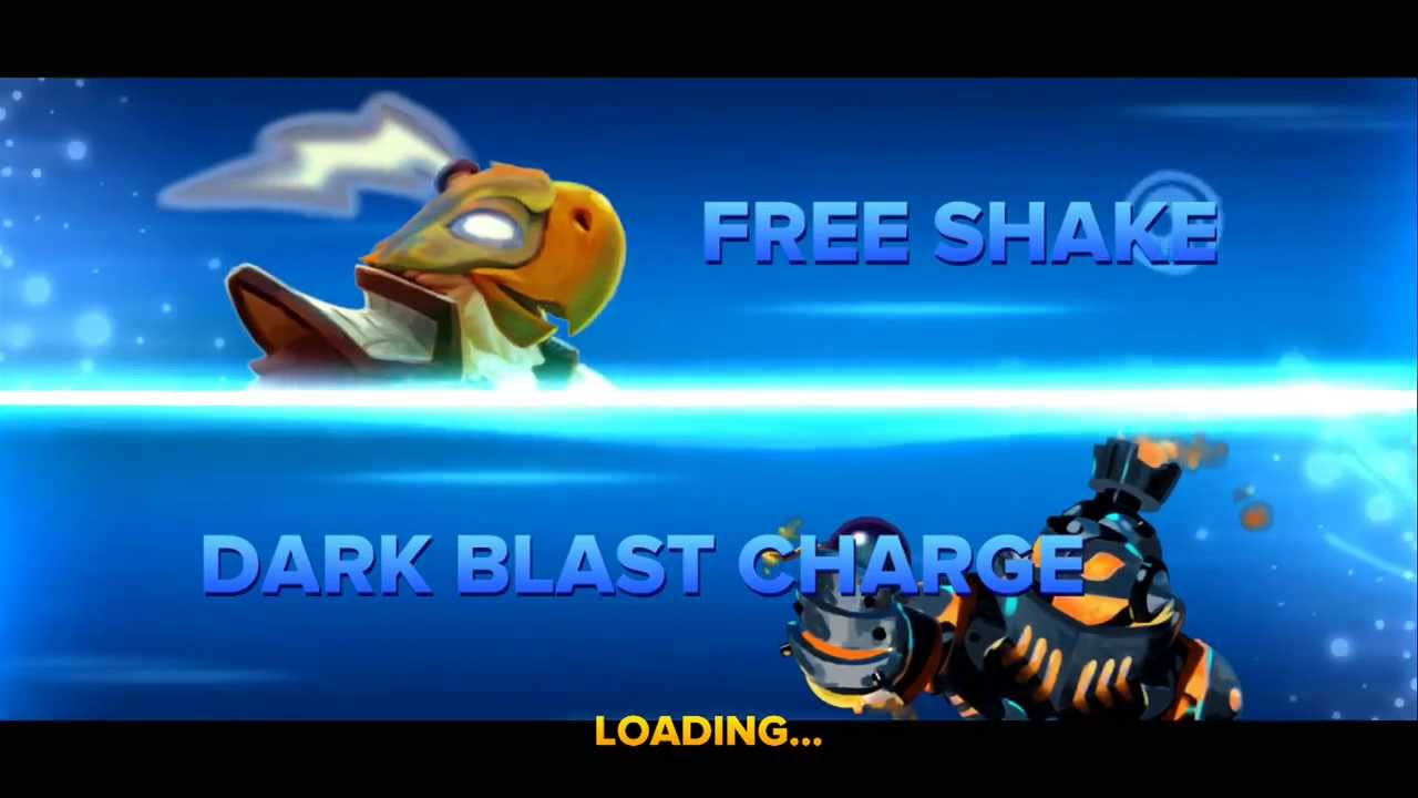 SKYLANDERS SWAP FORCE FREE SHAKE VS DARK BLAST CHARGE - YouTube