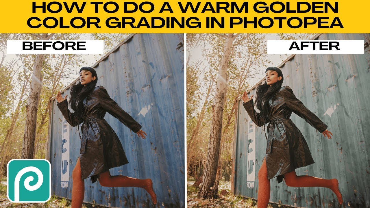 PHOTOPEA: Give Your Photos a Warm Golden Color (Warm Golden Grading ...