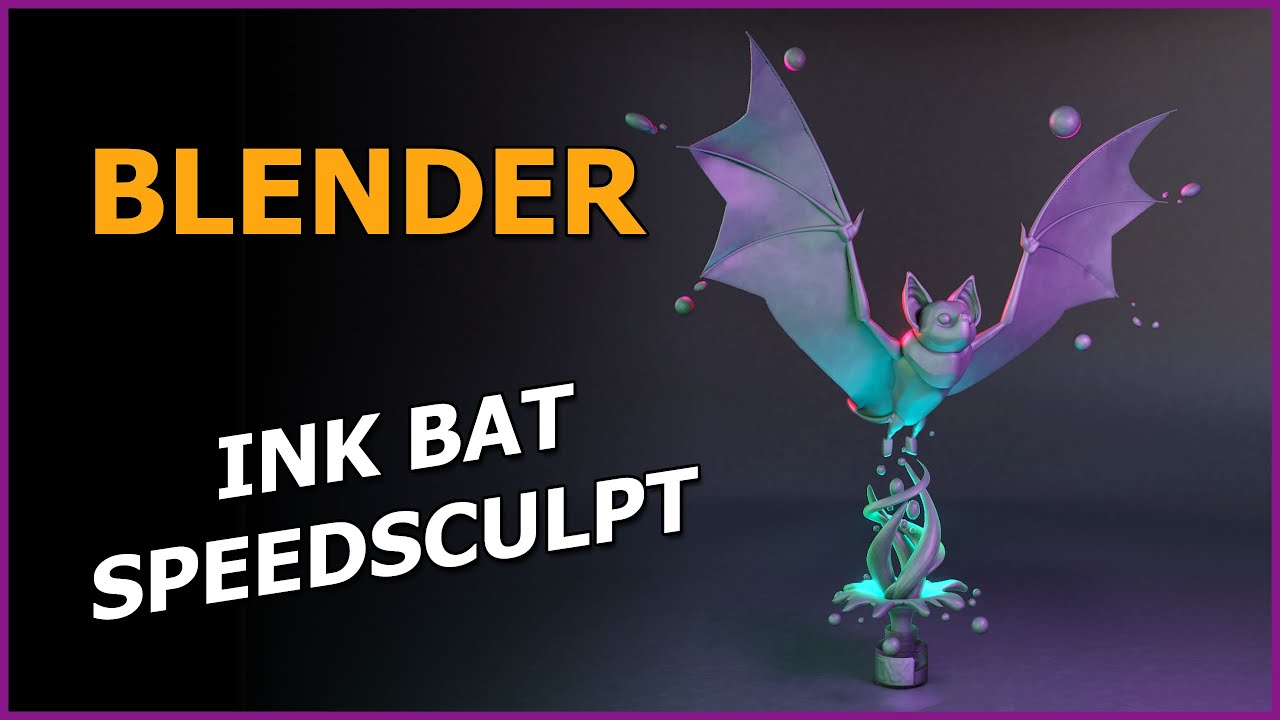 Blender Time-Lapse | Ink Bat | SpeedSculpt - YouTube