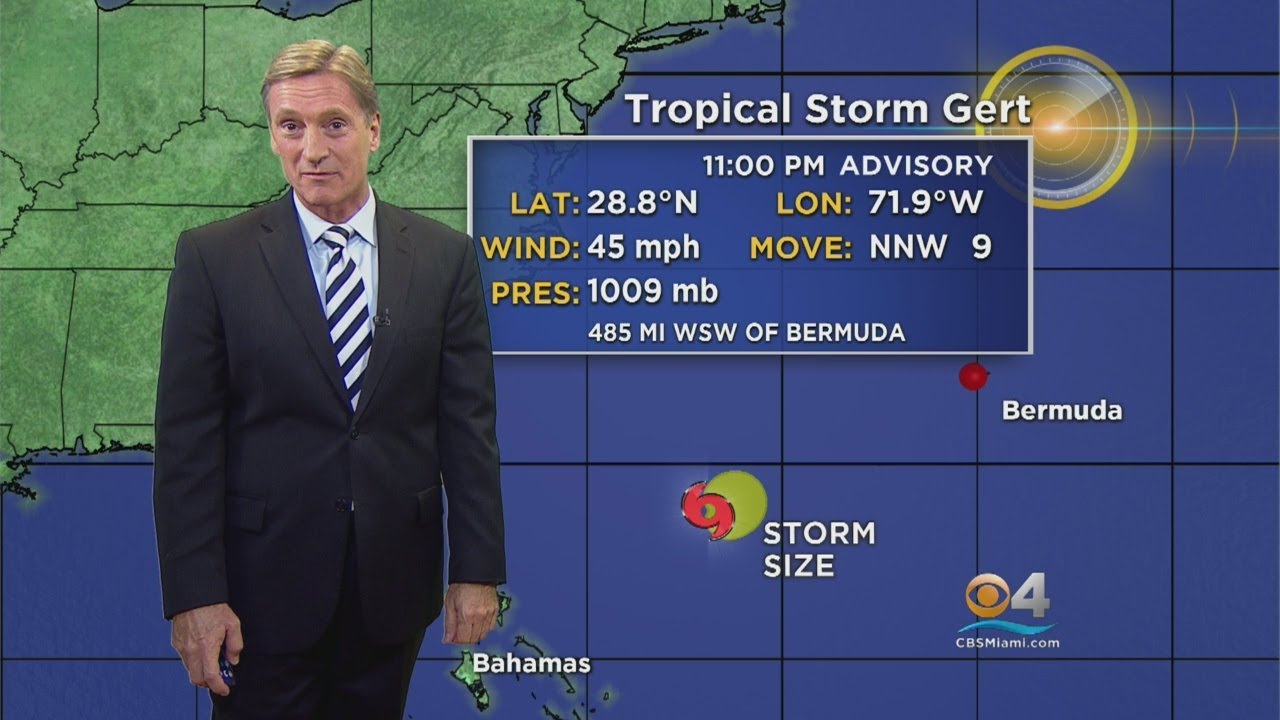 Depression Strengthens Into Tropical Storm Gert - YouTube