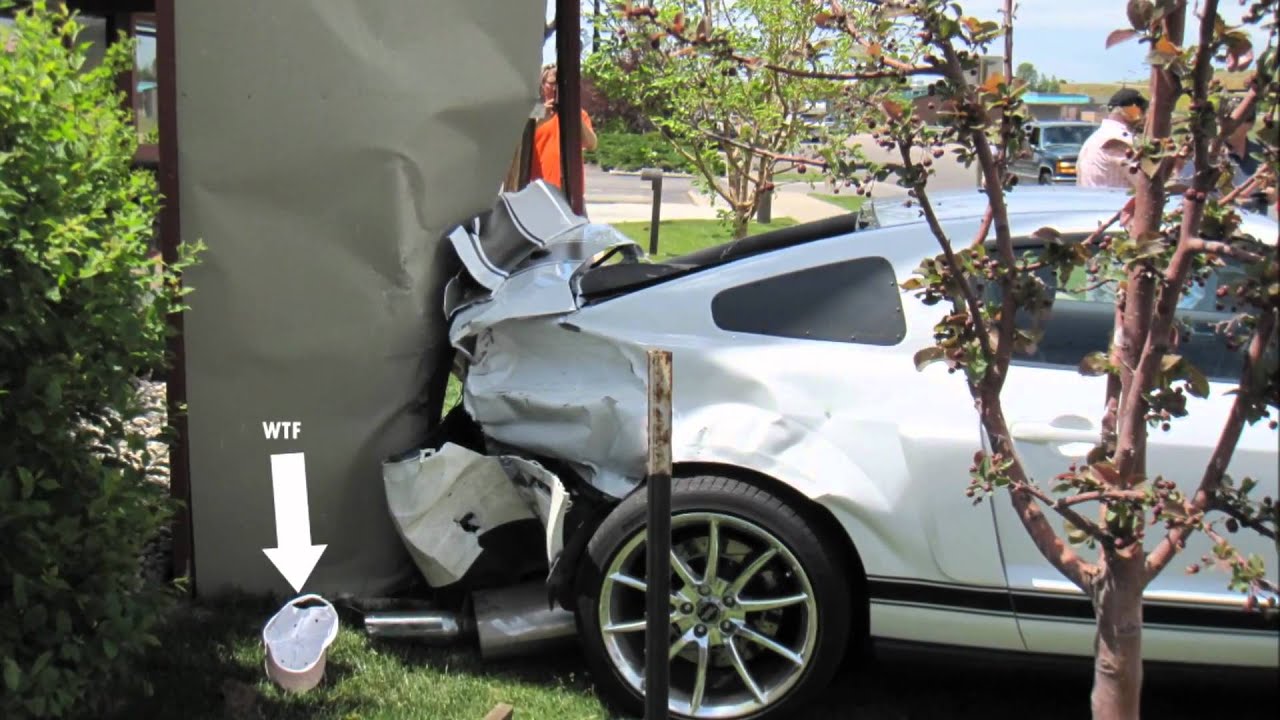 Shelby GT500 Super Snake Crash in front of Camaro Car Show - YouTube