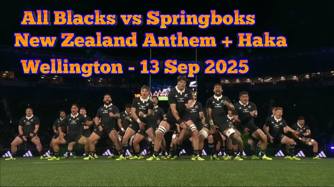 New Zealand Anthem + Haka - All Blacks vs Springboks - Wellington - 13 ...