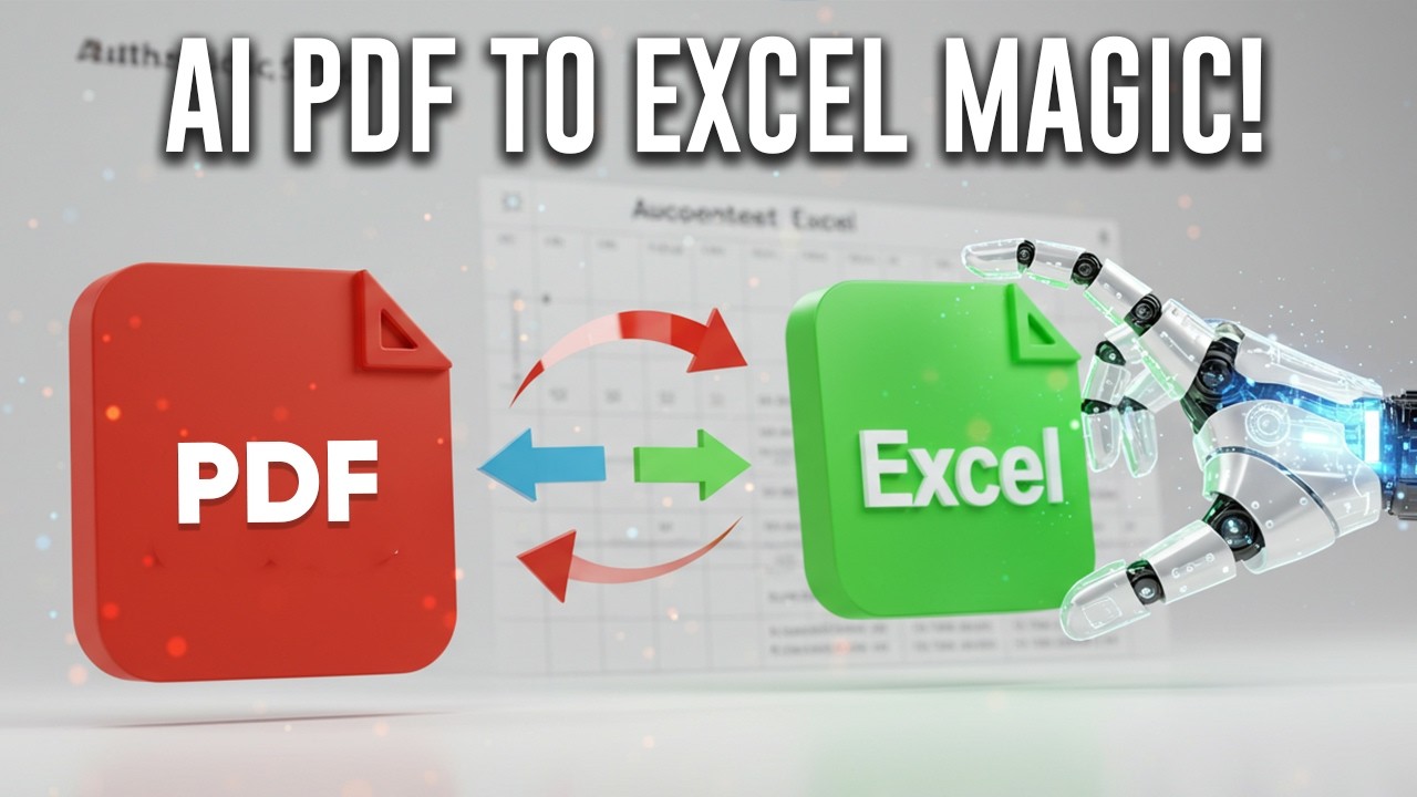 How to get data from a PDF into an Excel with AI - YouTube