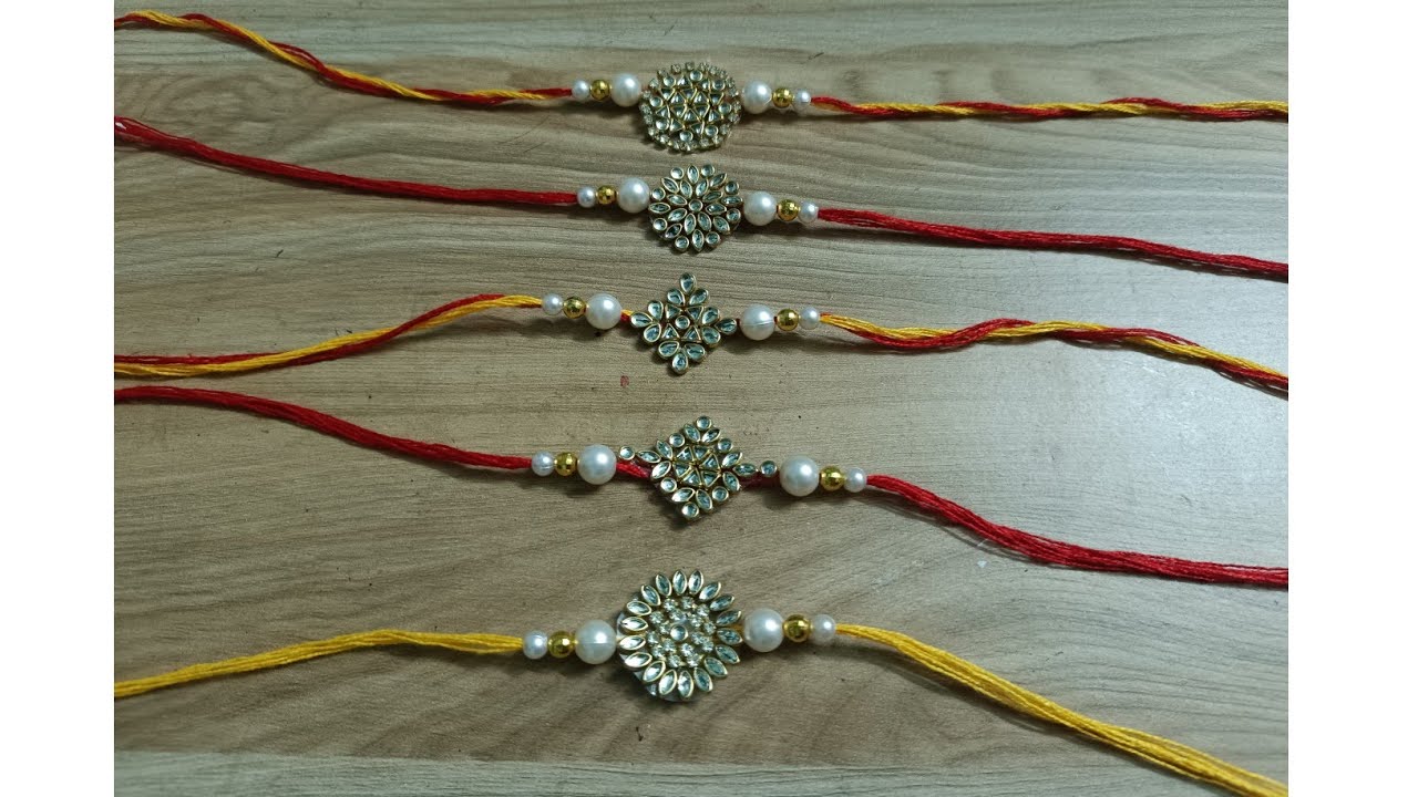 DIY Easy Rakhi Making At Home | Easy and Quick Rakhi Making Tutorial ...