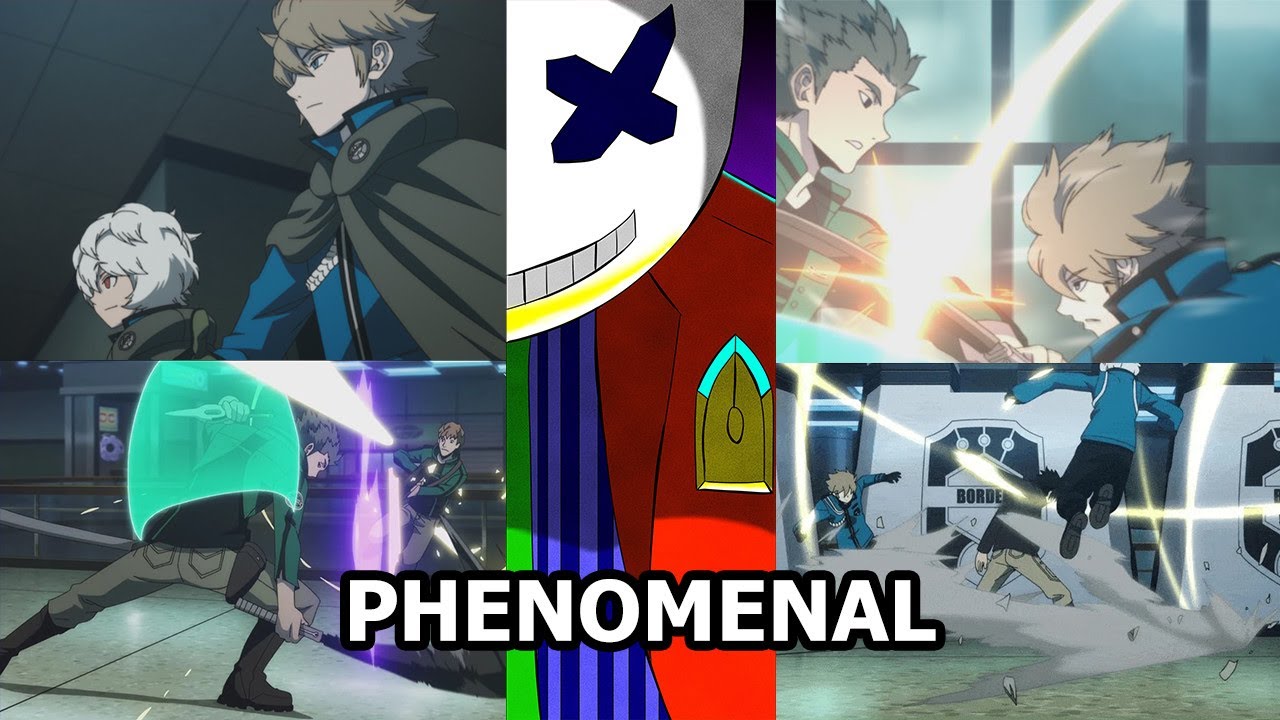 The Craziest 4 Way Battle In Anime: World Trigger - YouTube