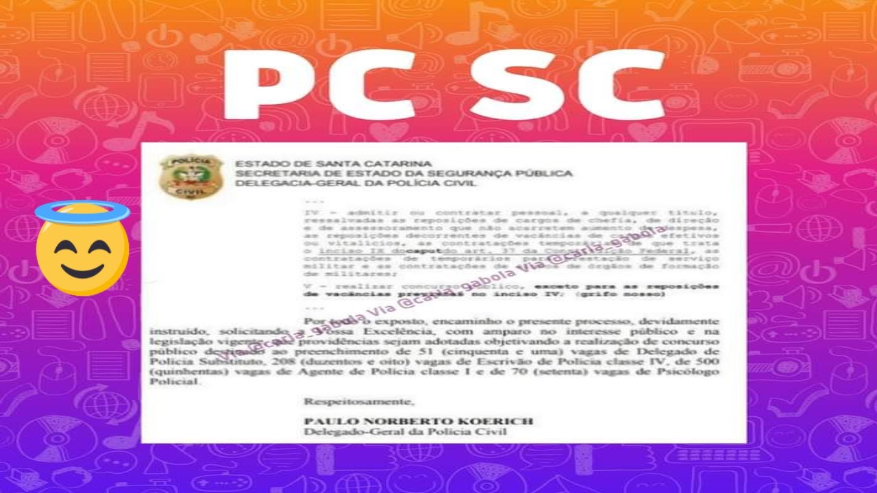 PC-SC: PREVISÃO DE EDITAL DA PC-SC PARA 2021 - YouTube