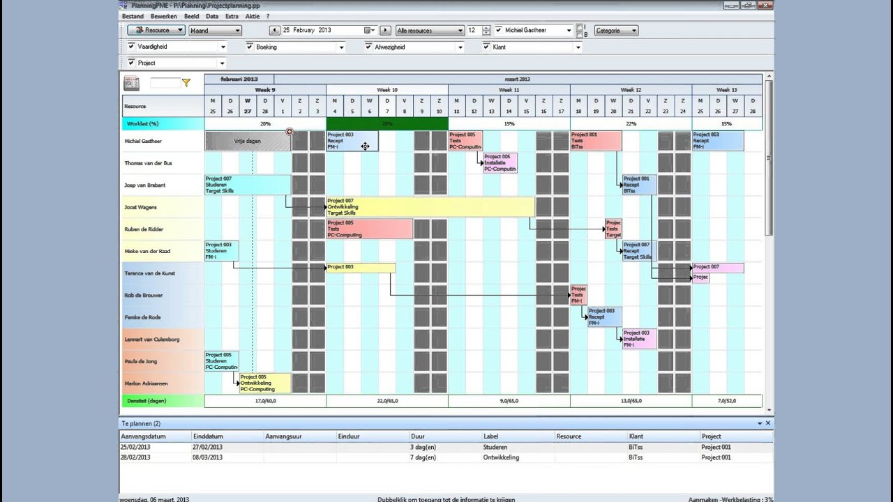 Projectplanning software (nederlands) - YouTube