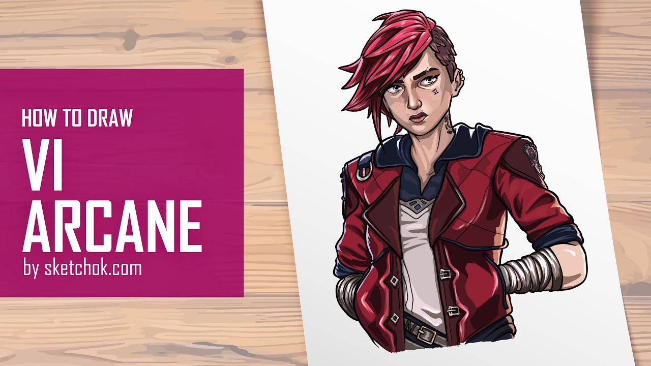How to Draw Vi from Arcane – Step-by-Step Art Guide! 🎨🔥 - YouTube