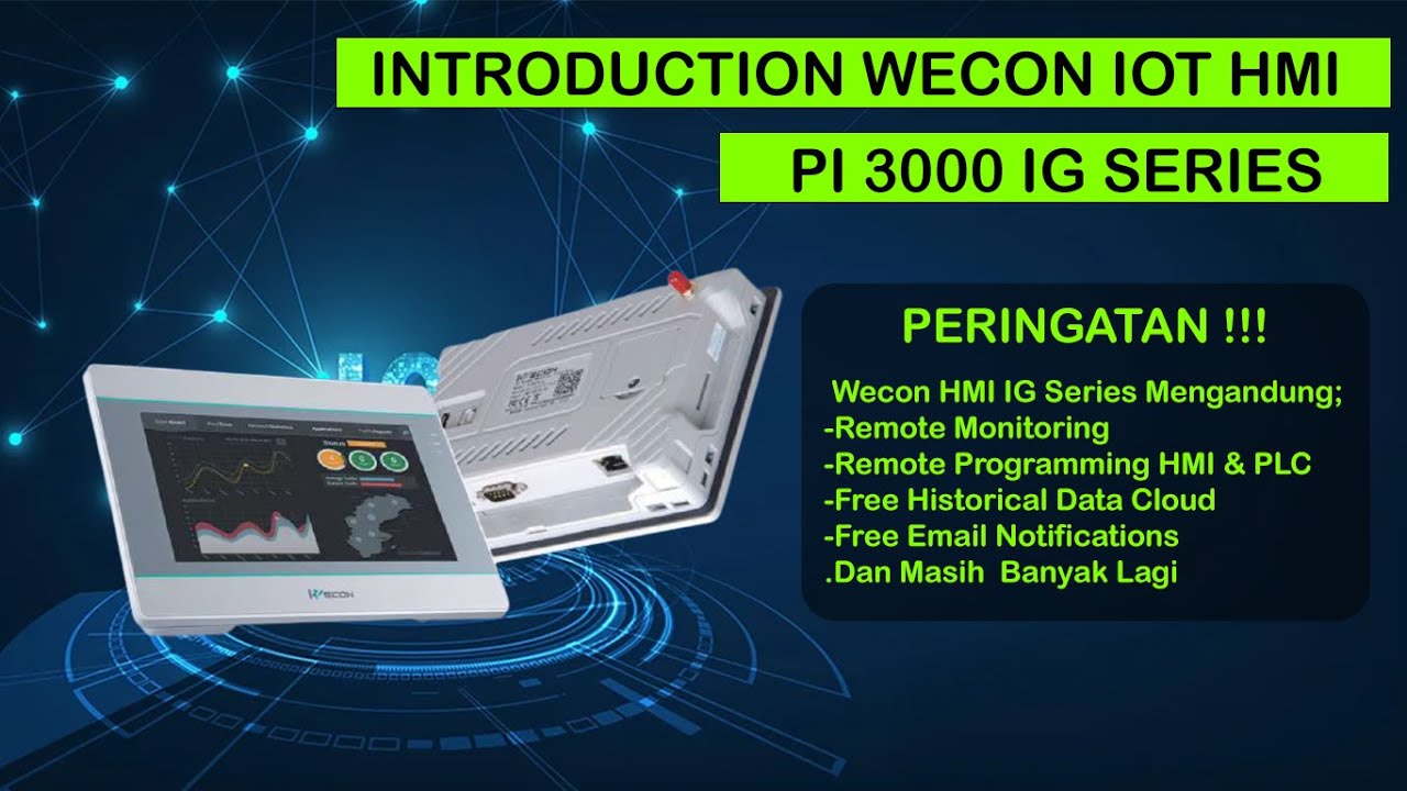 Wecon HMI || Introduction Wecon IOT HMI || PI3000 IG Series - YouTube