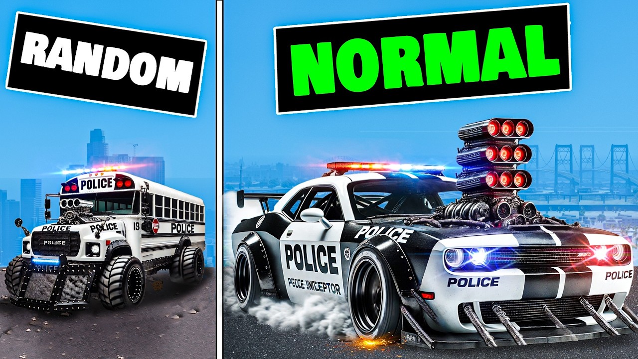 Every 30 seconds my police car gets randomized in GTA 5 - YouTube