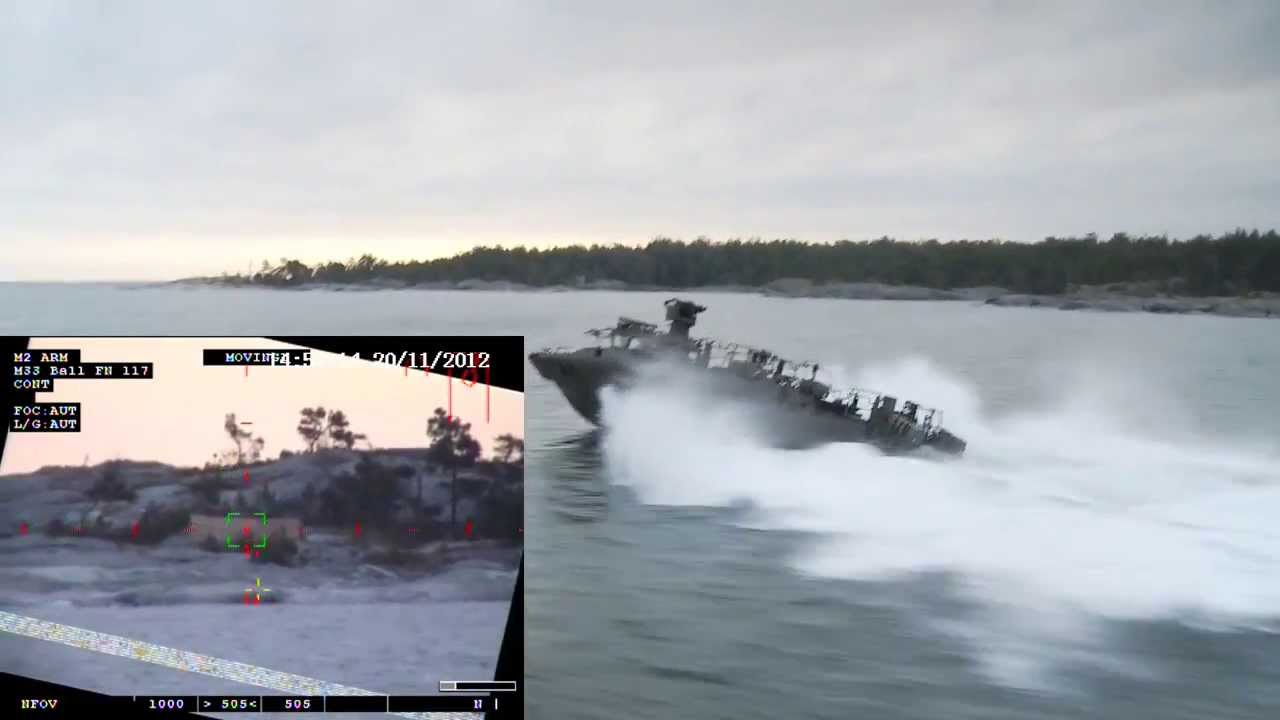 Trackfire RWS Sea Trials on board the Combat Boat 90 - YouTube