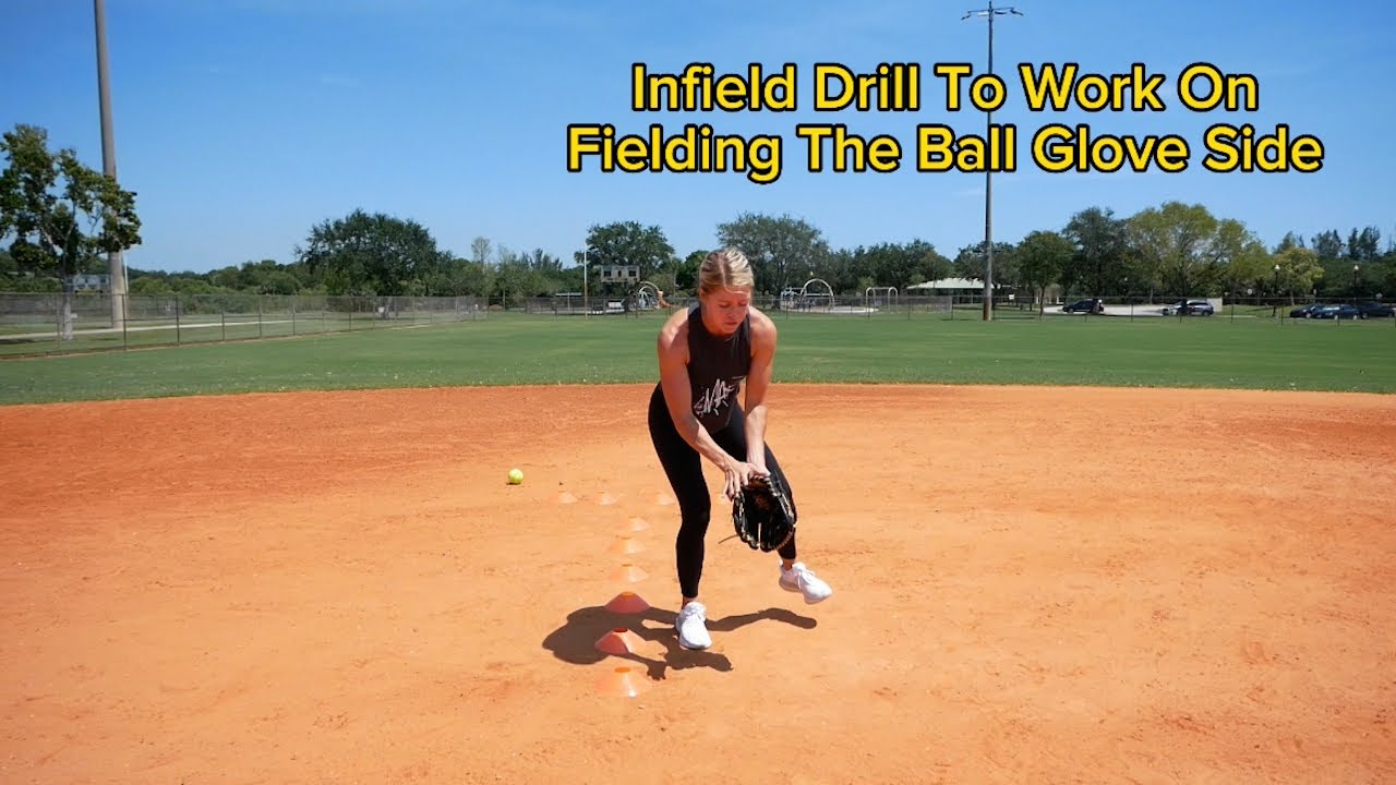Infield Drill To Work On Fielding The Ball Glove Side - YouTube