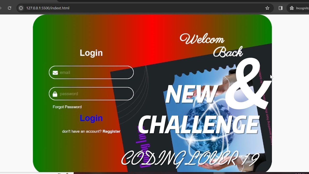 Coding Lover 19 Login Form Youtube