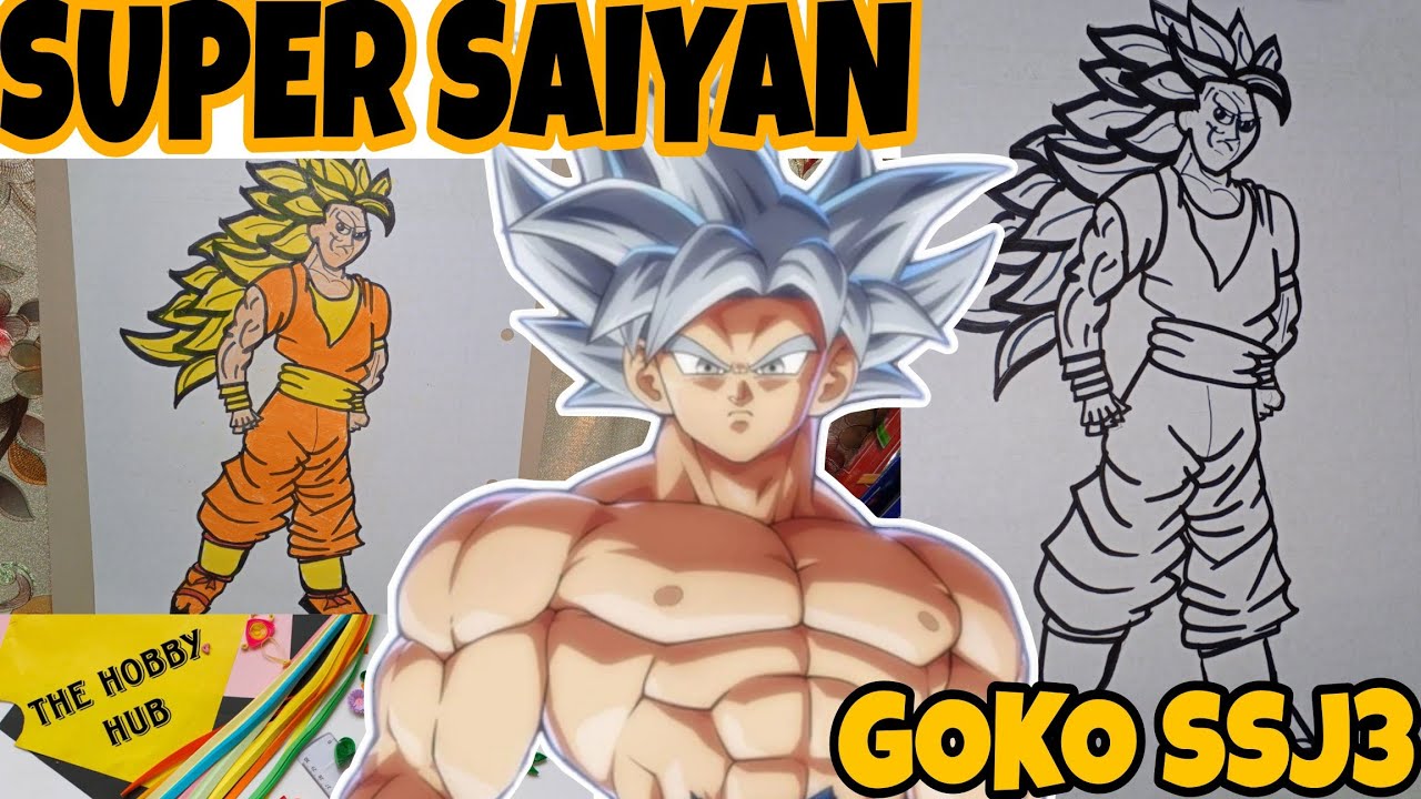 Super Saiyan Goko SSJ3 drawing | how to draw Goko SSJ3 | Easy & Simple ...