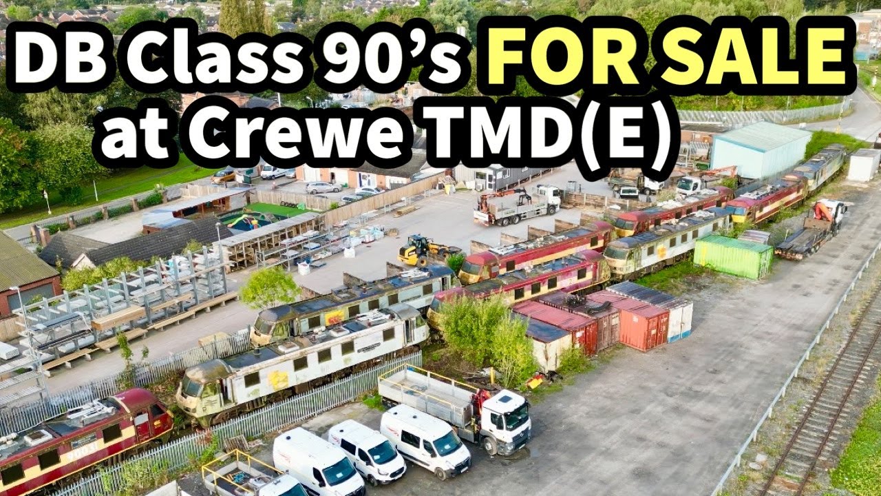 FOR SALE! 12 x Stored DB Class 90 Locos at Crewe TMD (E) moved for ...