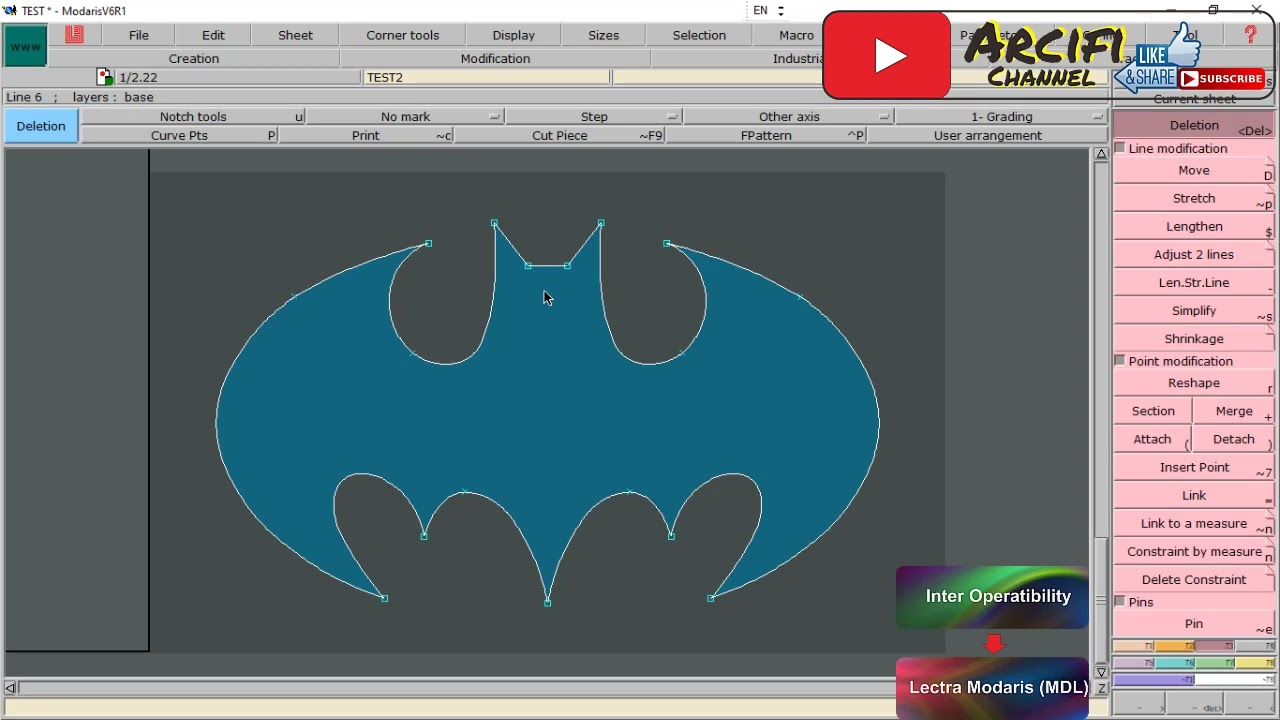 Convert DXF File to Lectra Modaris - YouTube
