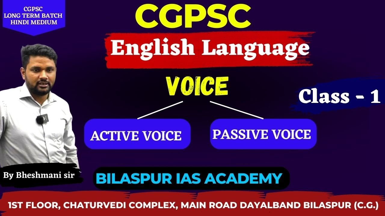 Introduction Voice and its Type || English Language || Cgpsc || Active ...