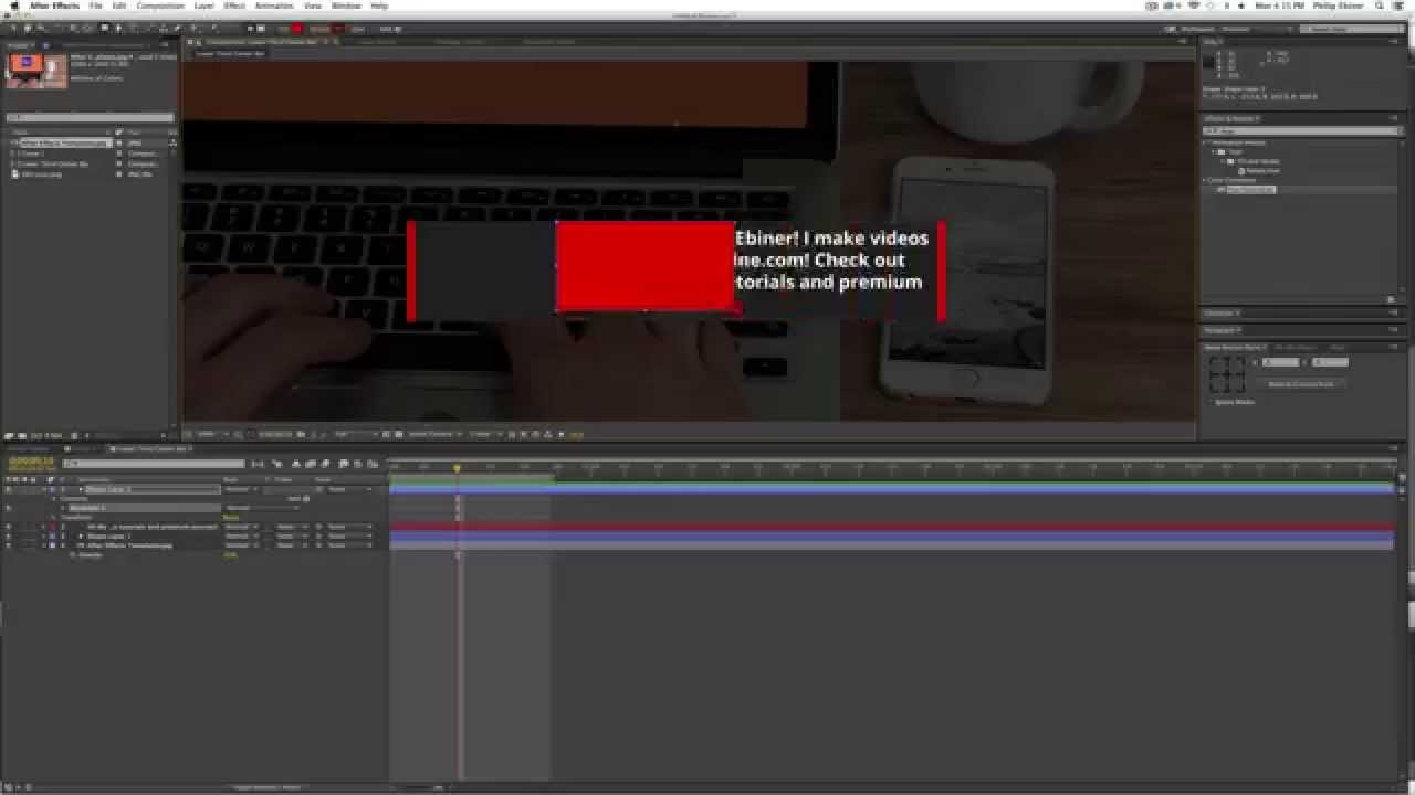 Free Center Lower Third Template & After Effects Tutorial - YouTube