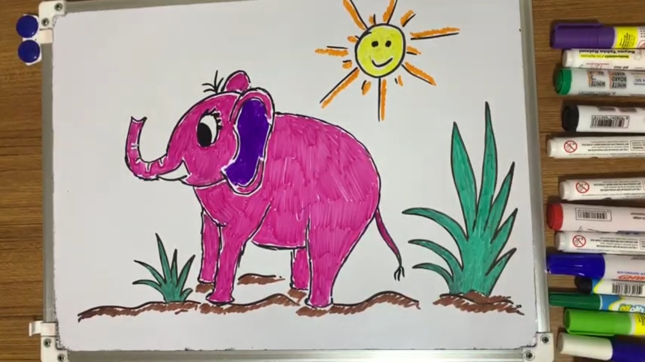 Fil şəkli çəkmək - fil sekli cekmek - fil resmi çizmek - YouTube