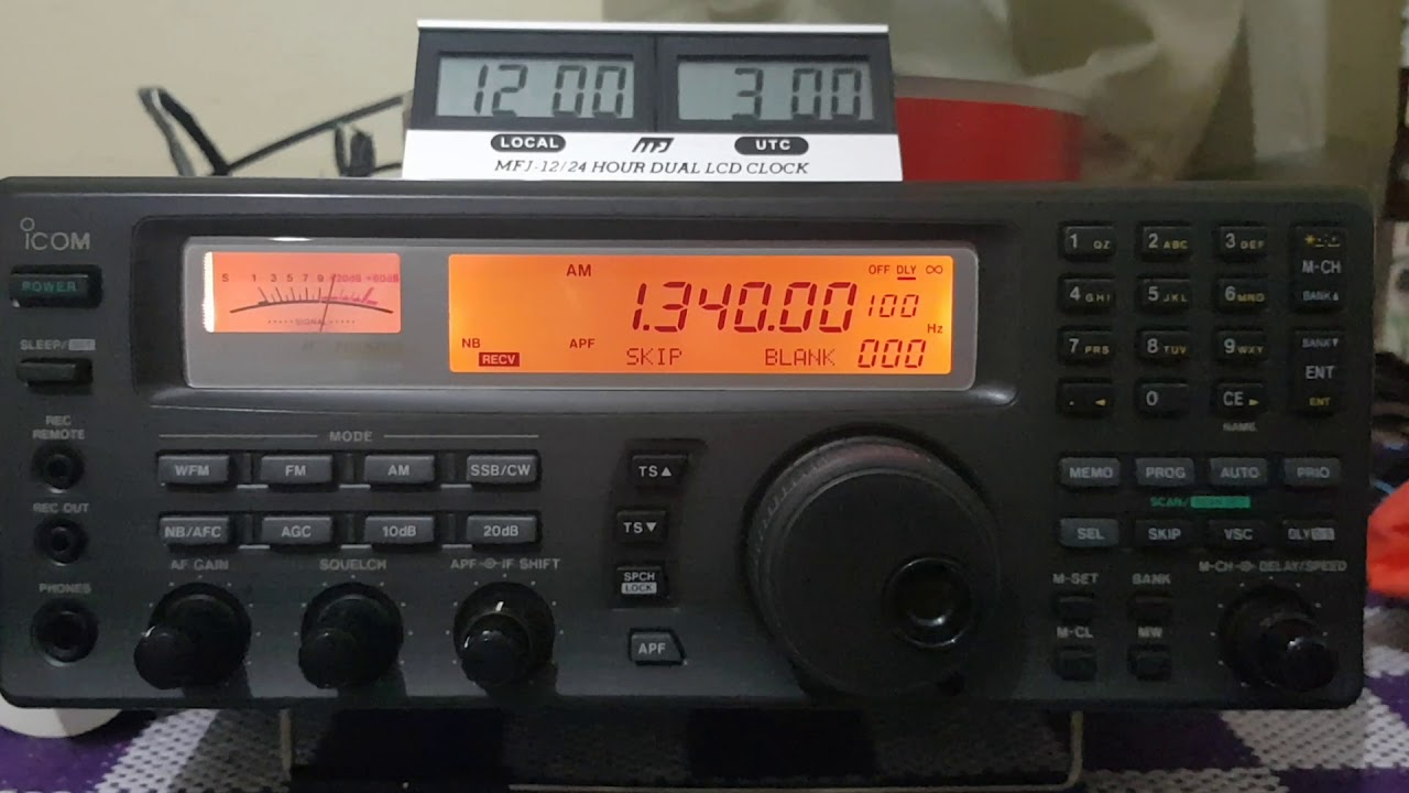 Icom R-8500/Rádio Pitaguary AM 1340 khz - YouTube