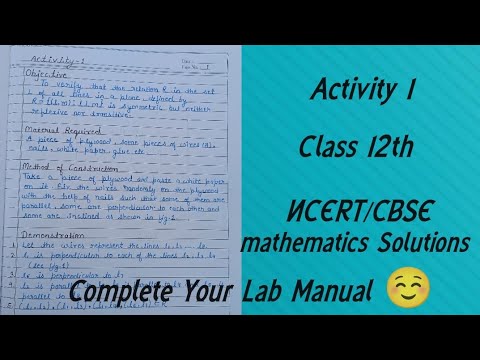 Maths Lab Activity 1 Class 12// Maths Lab Practical Class 12//Activity ...