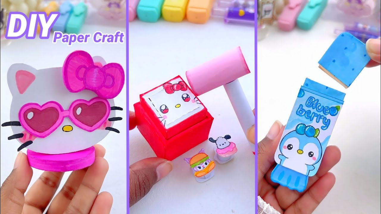 Easy Craft Ideas / DIY Miniature Crafts Idea / school hacks / how to ...