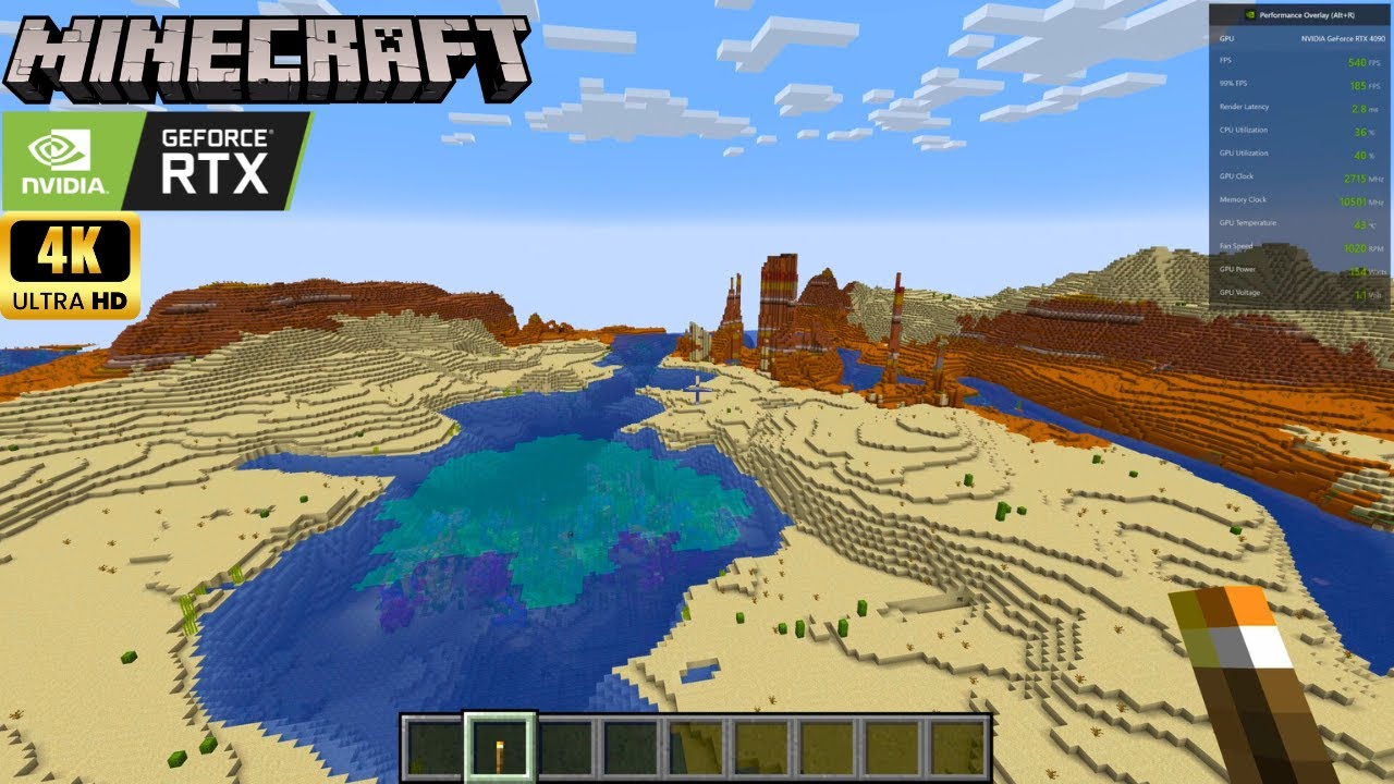 Minecraft Vanilla 4k Benchmark: Max Settings with RTX 4090 - YouTube