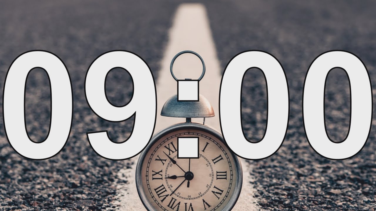 9 minute timer with background music. Highway background with an alarm ...