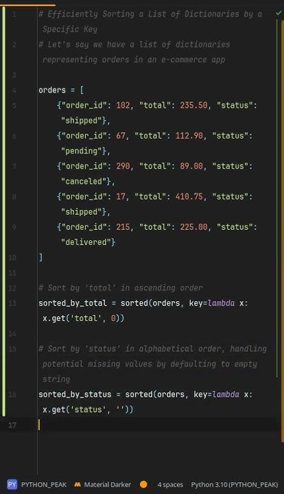 How To Sort List Of Dictionaries By Key In Python Efficiently Sort A List Of Dictionaries In