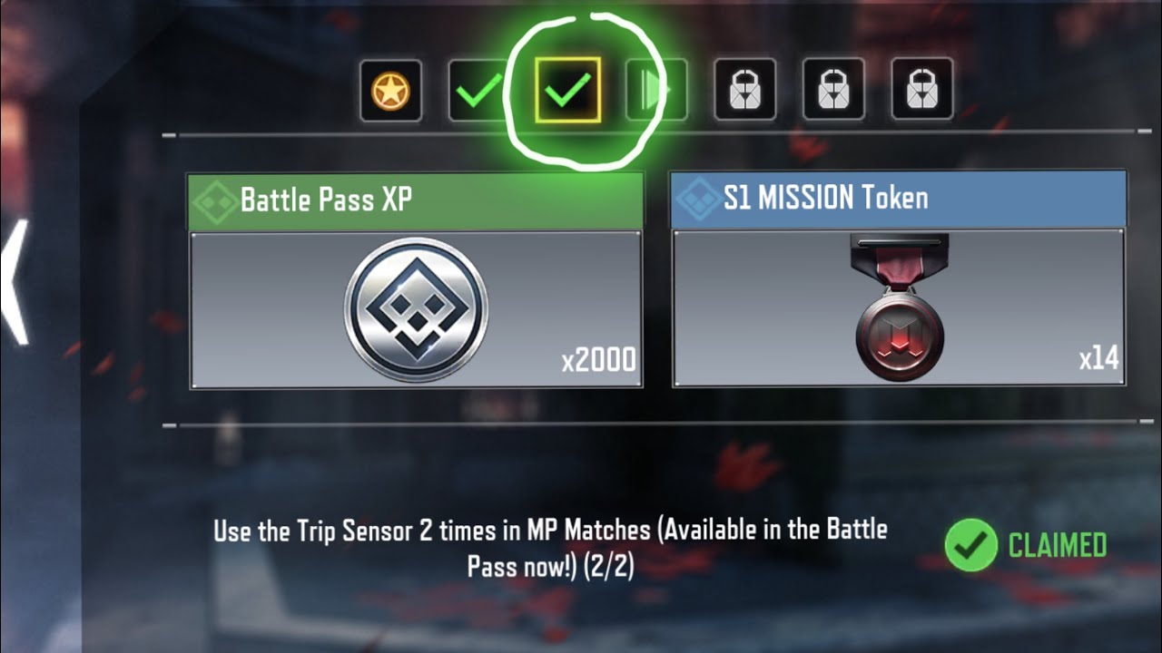 Use the Trip Sensor 2 times in MP Matches (Available in the Battle Pass ...