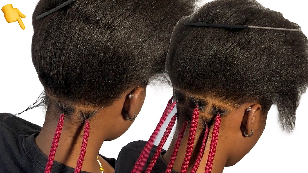 Easy braiding how grip all hair into braid 👆parting and braiding ...