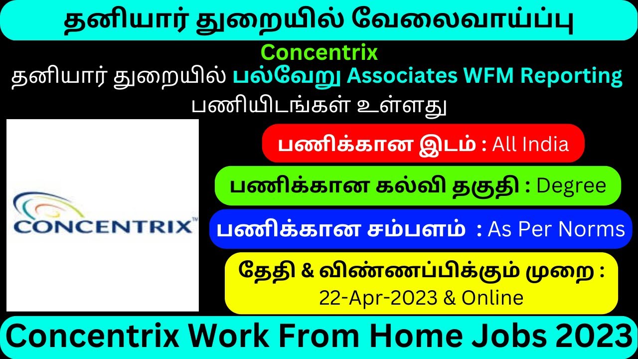Concentrix Recruitment 2023 : Apply Online For Associates WFM Reporting ...