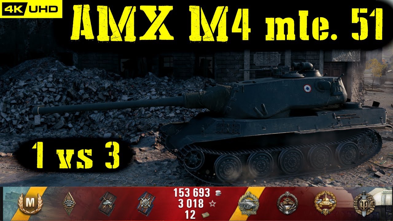 World of Tanks AMX M4 mle. 51 Replay - 9 Kills 8.5K DMG(Patch 1.7.0 ...