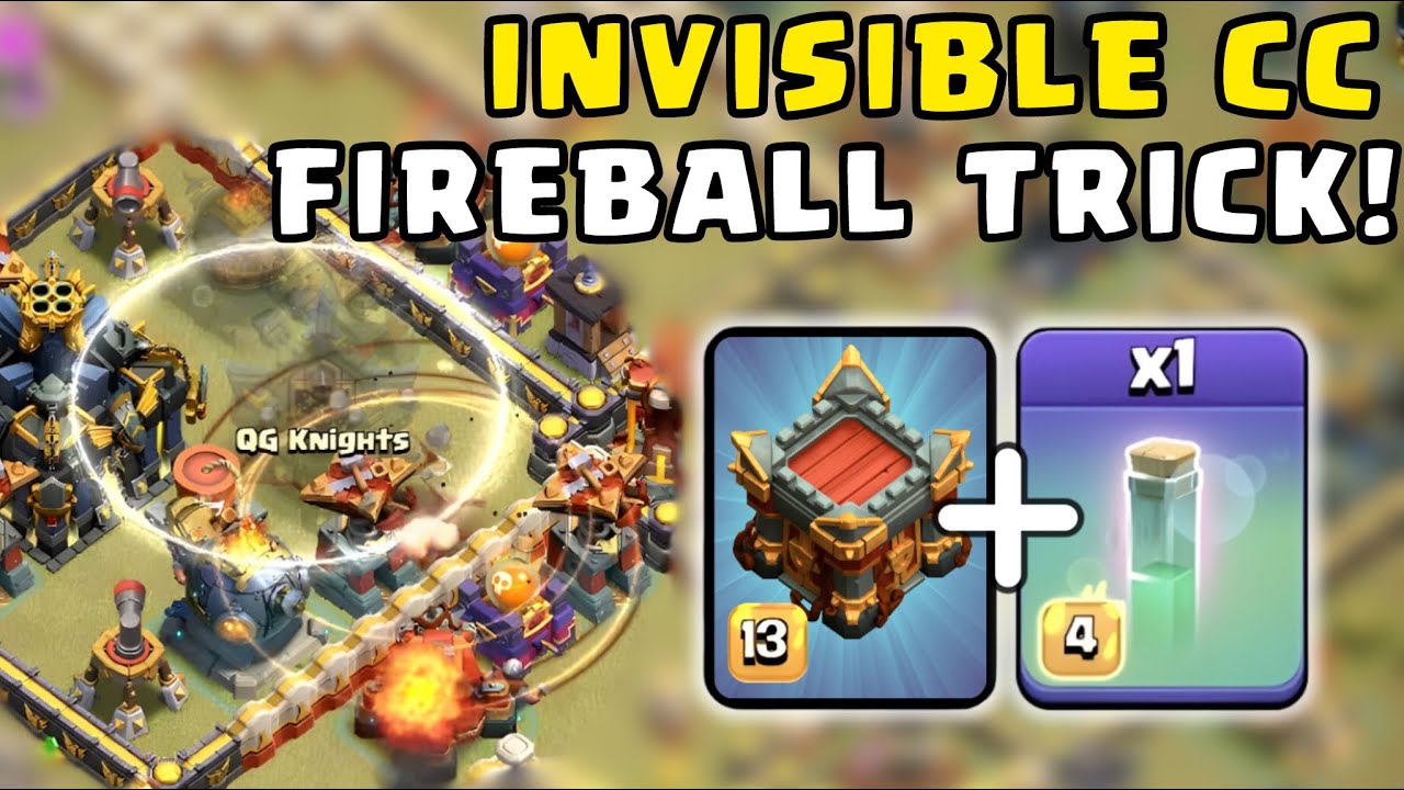 New Invisible CC Fireball Trick With Fireball Rocketloons! | Live ...