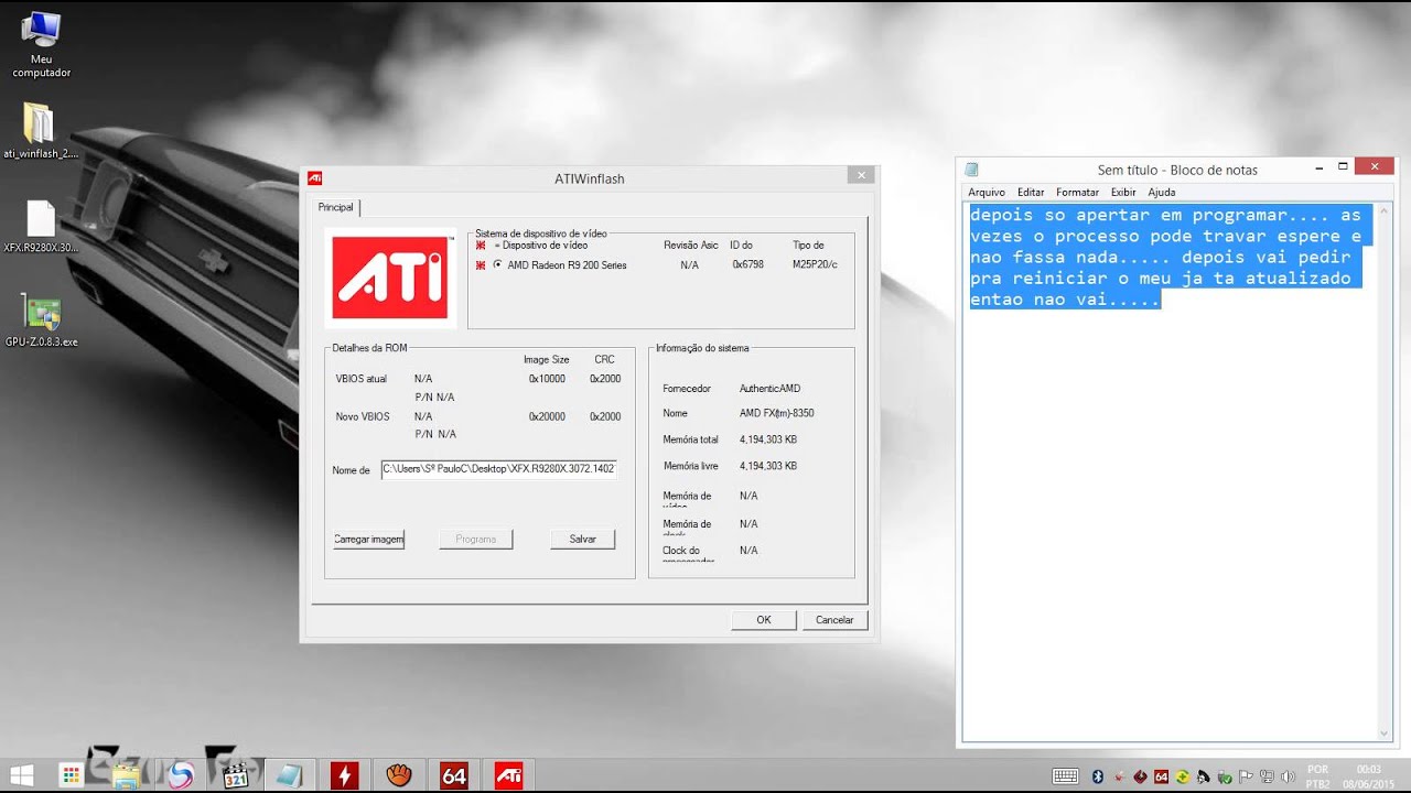 ATUALIZAR QUALQUER BIOS PLACA DE VIDEO AMD - YouTube